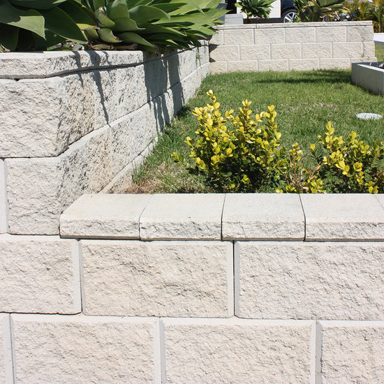 Tasman Dry Stack Retaining Wall Full Block - Opal White - Factory Seco ...