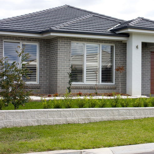Tasman Dry Stack Retaining Wall Full Block - Opal White - 1st Quality ...